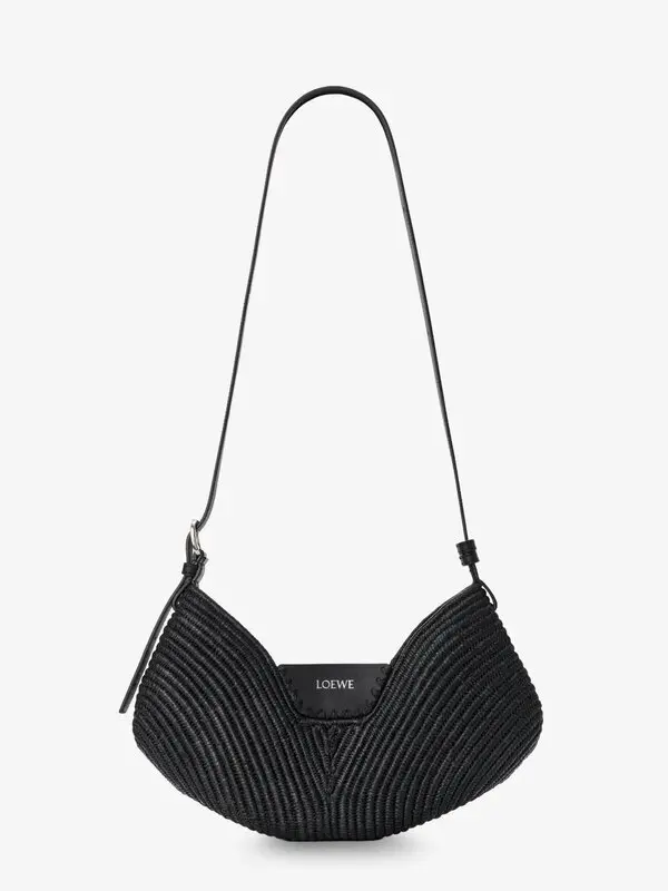 Loewe Paula's Ibiza-swing Raffia And Leather Shoulder Bag