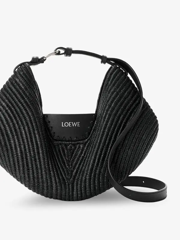 Loewe Paula's Ibiza-swing Raffia And Leather Shoulder Bag