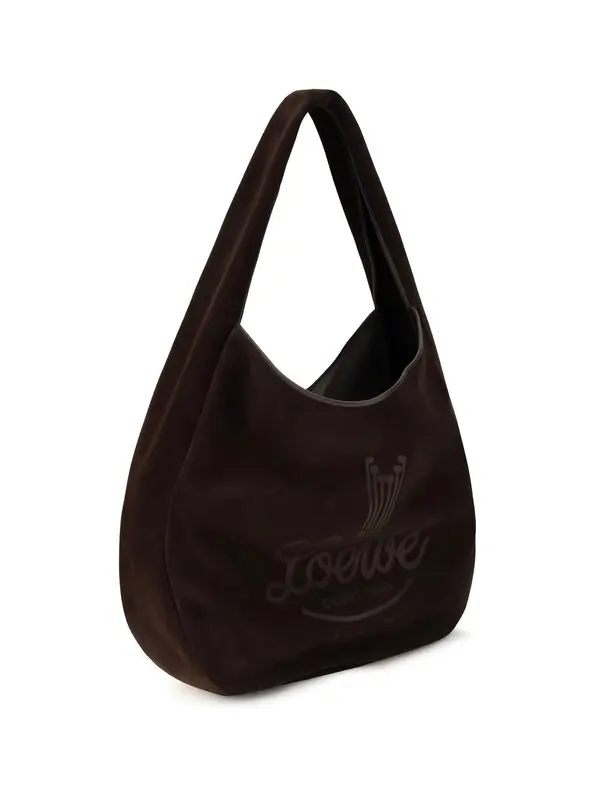 Loewe Roomy Suede Calfskin Hobo Shoulder Bag