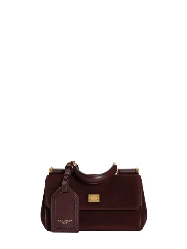 Dolce & Gabbana My Sicily Mini Handbag In Split Leather - Red