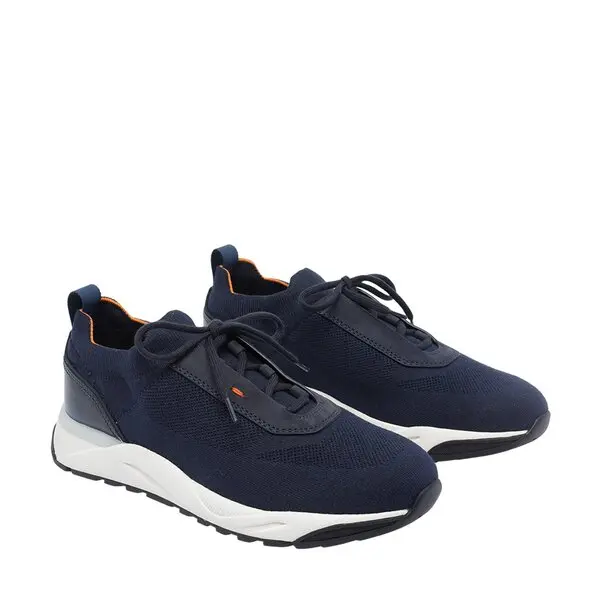 Santoni Flin Sneakers With Leather Details
