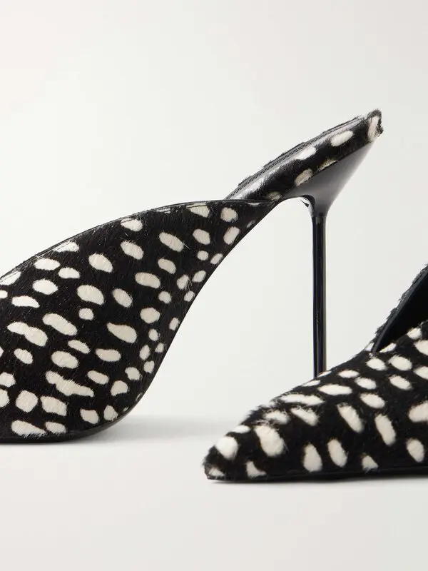 Paris Texas Lidia 105 Printed Calf Hair Mules
