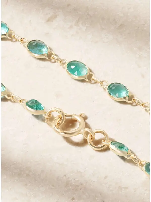 Jia Jia Chakra 18-karat Gold Emerald Bracelet