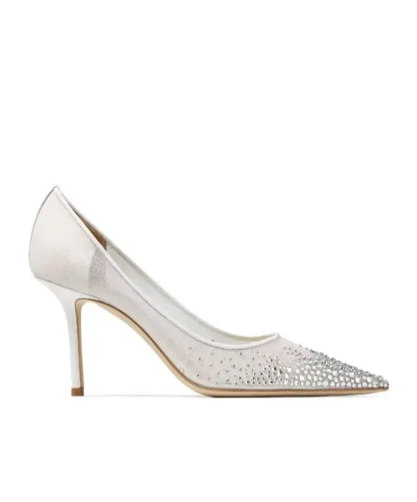 JIMMY CHOO Crystal-embellished Stiletto Heel Pumps
