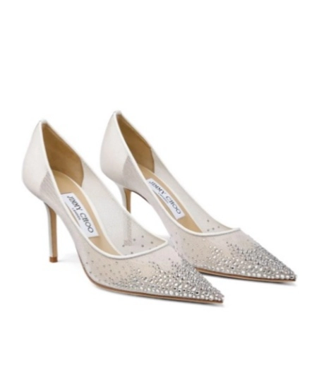 JIMMY CHOO Crystal-embellished Stiletto Heel Pumps