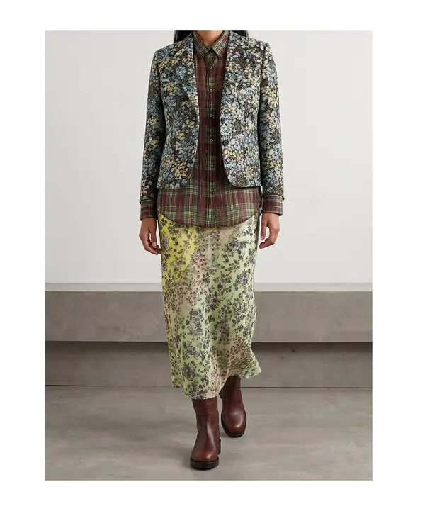 Dries Van Noten Plaid Long Sleeve Shirt - Burgundy