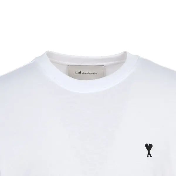 AMI Paris De Coeur Long-sleeved Crewneck T-shirt - White