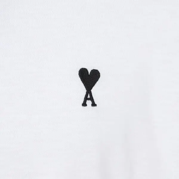 AMI Paris De Coeur Long-sleeved Crewneck T-shirt - White