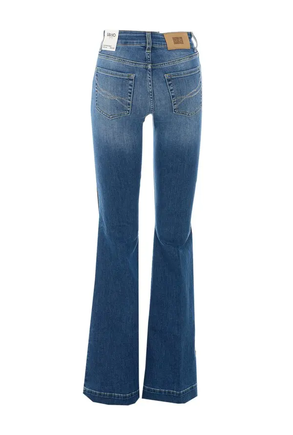 Liu Jo Rhinestone Embellished Flared Jeans