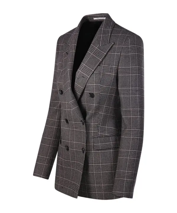 Tagliatore Double-breasted Plaid Blazer