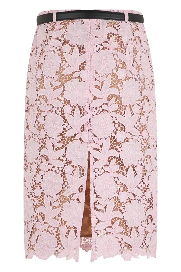 SELF-PORTRAIT Floral Lace Pencil Skirt