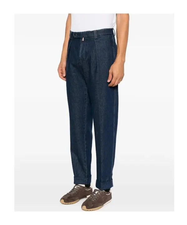 BERWICH Pleated Turned-up Trousers