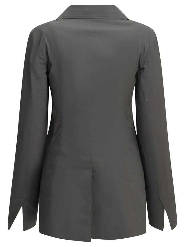 Miu Miu Washed Stretch Poplin Jacket - Iron-gray