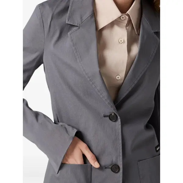 Miu Miu Washed Stretch Poplin Jacket - Iron-gray