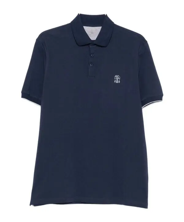 Brunello Cucinelli Logo-embroidered Polo Shirt