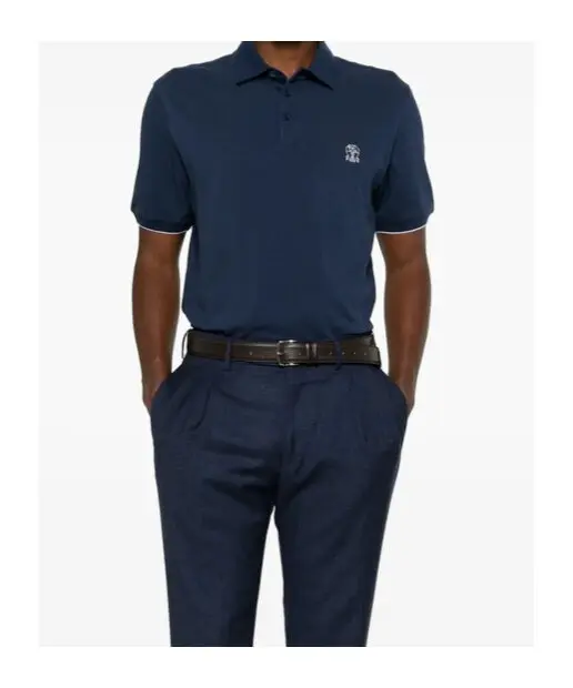 Brunello Cucinelli Logo-embroidered Polo Shirt