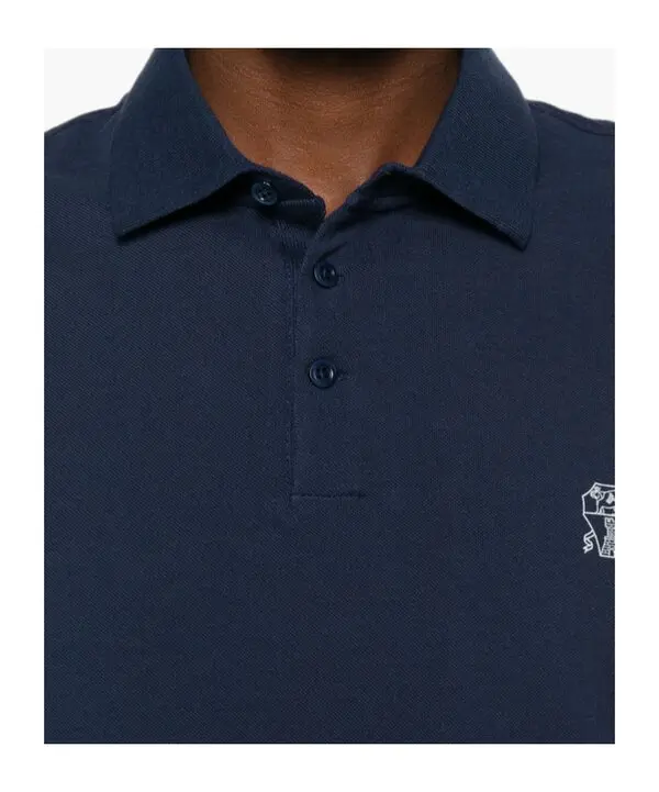 Brunello Cucinelli Logo-embroidered Polo Shirt