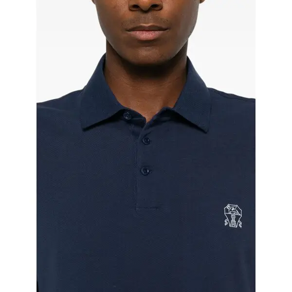 Brunello Cucinelli Logo-embroidered Polo Shirt
