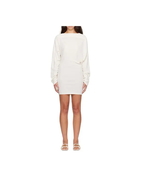 Jacquemus Draped Open-back Mini Dress - White