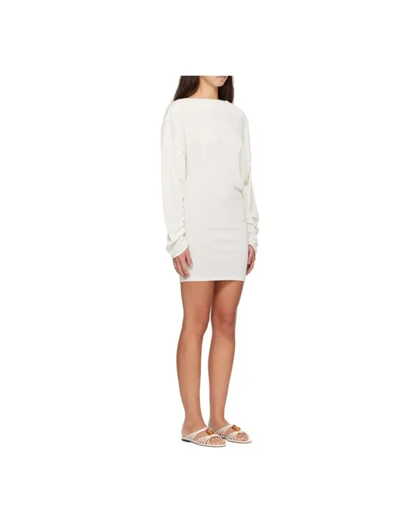 Jacquemus Draped Open-back Mini Dress - White