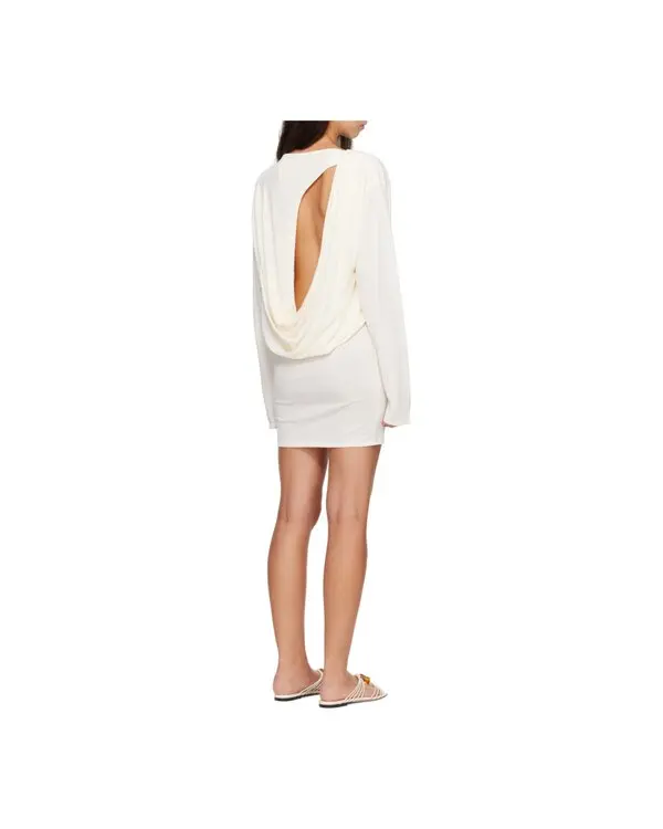 Jacquemus Draped Open-back Mini Dress - White