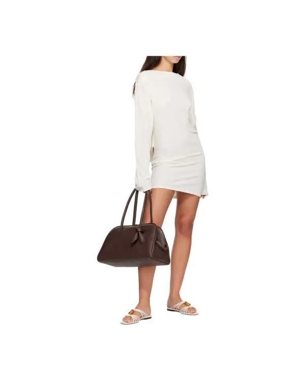 Jacquemus Draped Open-back Mini Dress - White