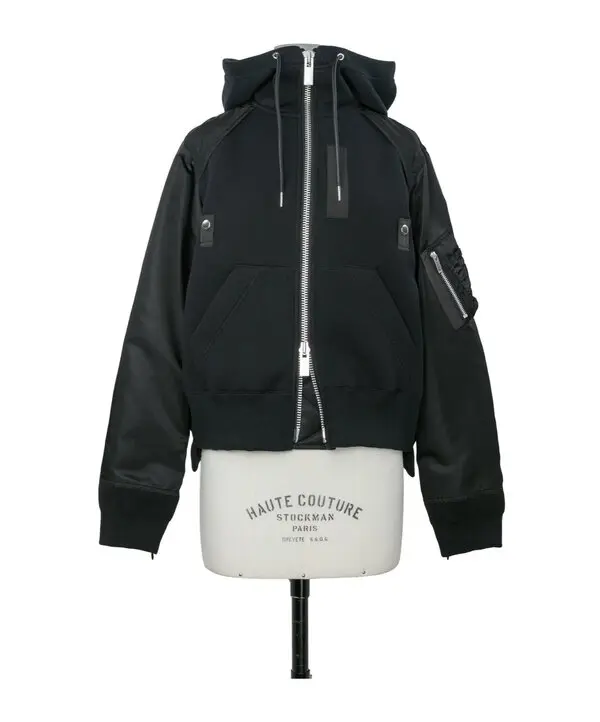 Sacai Sponge Sweat Bomber Hoodie