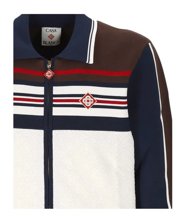 Casablanca Zip-up Knit Top