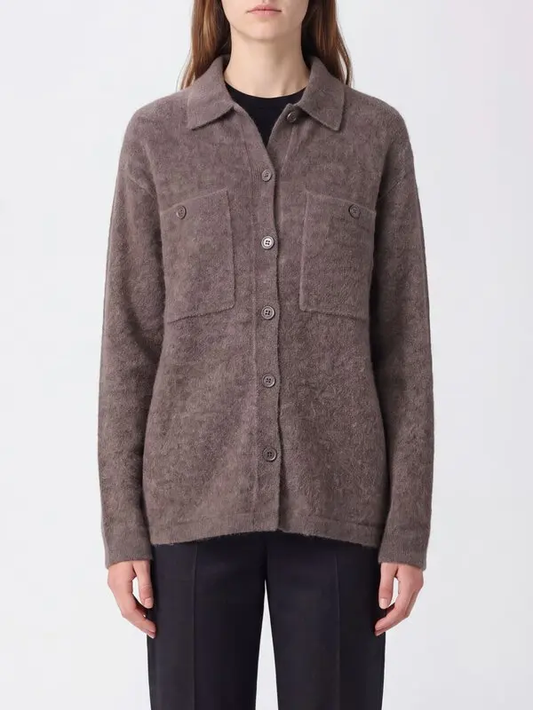 P.a.r.o.s.h Brushed Button-up Cardigan With Lapel Collar