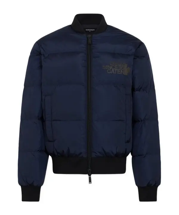Dsquared2 Easy Down" Bomber Jacket With Printed Logo