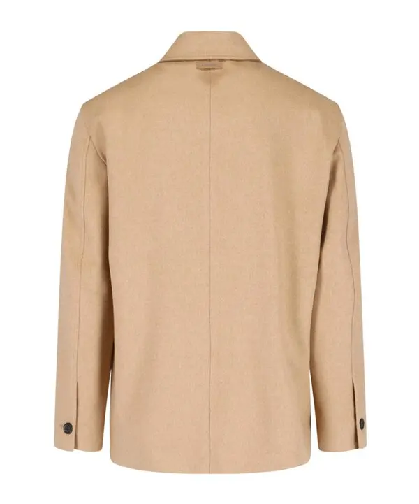 LARDINI Hidden Placket Short Coat