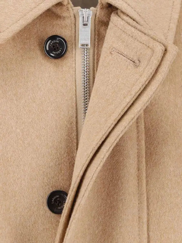 LARDINI Hidden Placket Short Coat