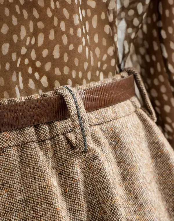 Brunello Cucinelli Wool-blend Skirt With An Elasticated Waist
