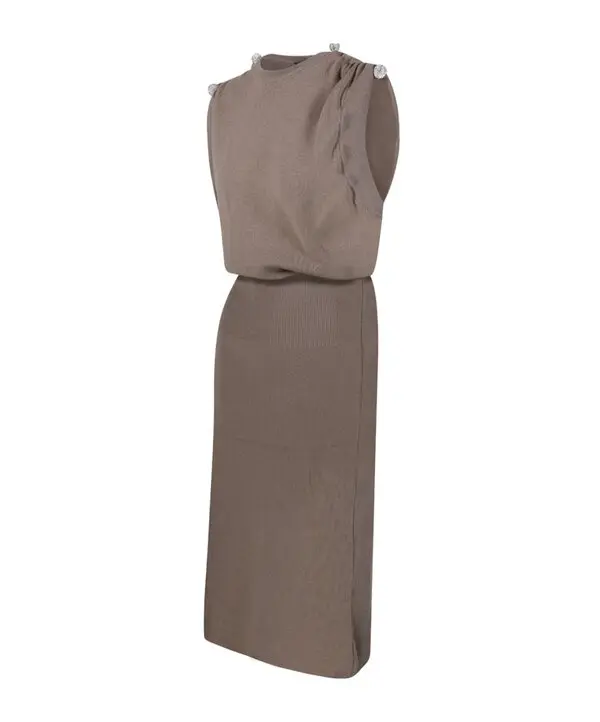 Giuseppe Di Morabito Embellished Knitted Midi Dress