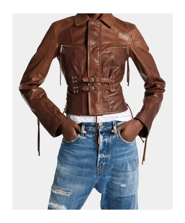 Dsquared2 Leather Ranch Kiodo Jacket