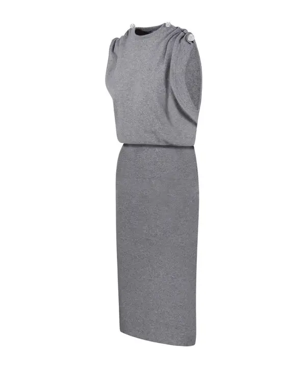 Giuseppe Di Morabito Embellished Knitted Midi Dress