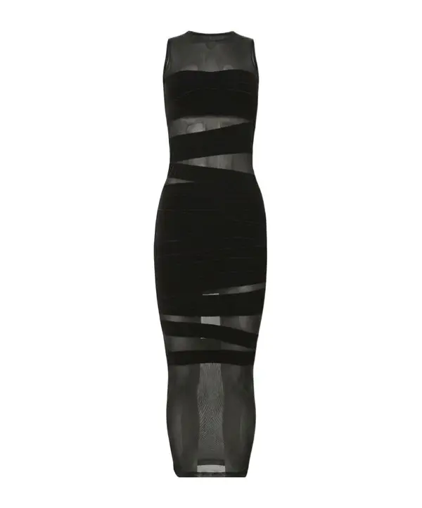 Wolford Sleeveless Sheer Midi Dress - No