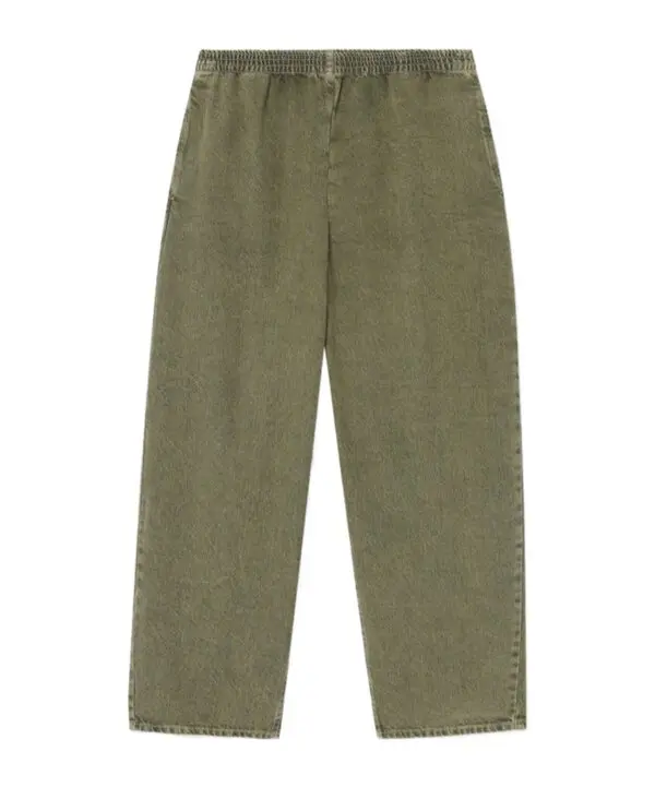 American Vintage Elastic-waist Casual Trousers - Olive Green
