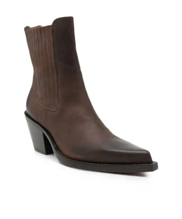 Paris Texas Pointed Toe Block Heel Ankle Boots