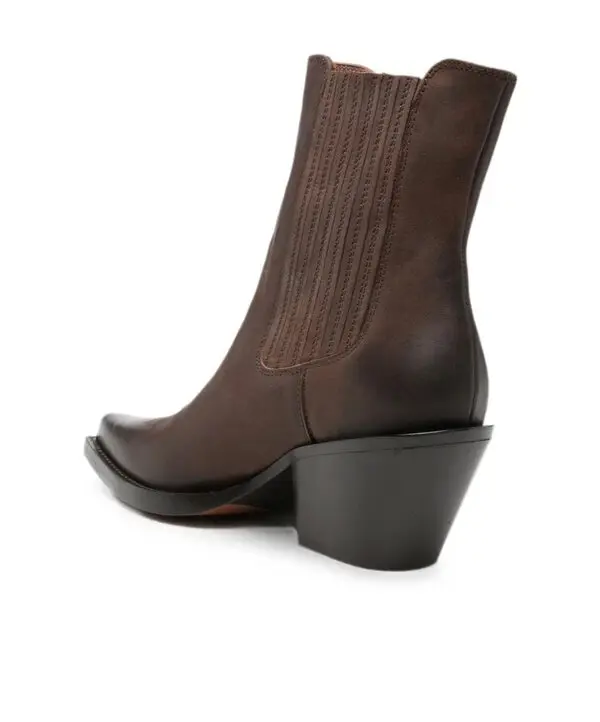 Paris Texas Pointed Toe Block Heel Ankle Boots