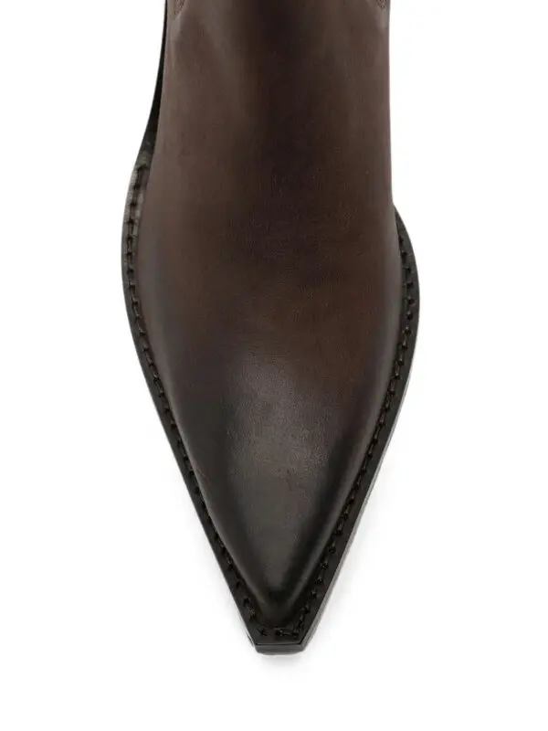 Paris Texas Pointed Toe Block Heel Ankle Boots