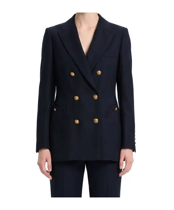 BLAZÉ MILANO Double-breasted Wool Jacket With Peak Lapels