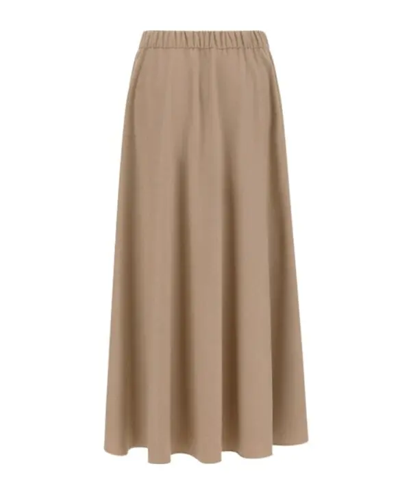 Herno Resort Skirt In Cashmere-feel Flannel