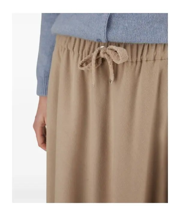 Herno Resort Skirt In Cashmere-feel Flannel