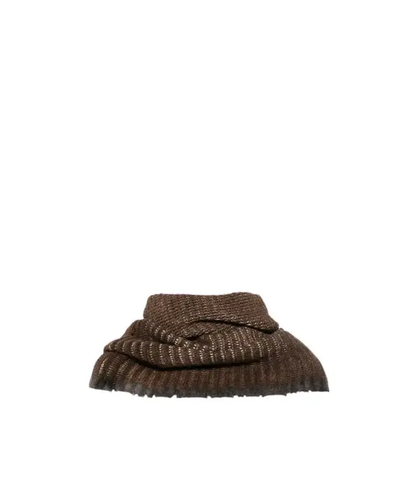Avant Toi Ribbed-knit Distressed-effect Scarf - Green