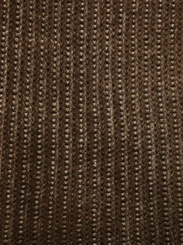 Avant Toi Ribbed-knit Distressed-effect Scarf