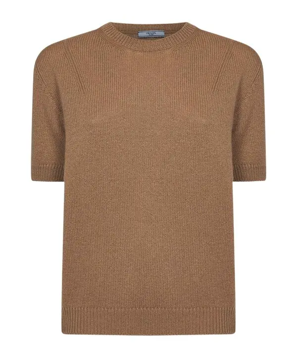 Prada Cashmere Sweater With Embellished Scarf