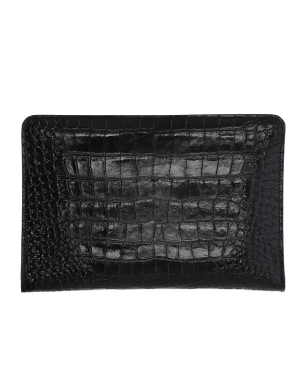 TOM FORD Embossed Zip Pocket Clutch Bag - Black