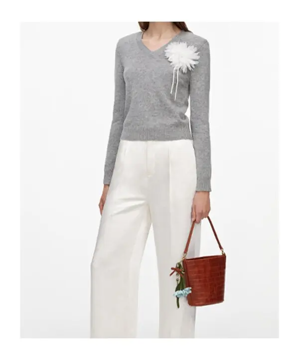 SELF-PORTRAIT Flower Wool Jumper