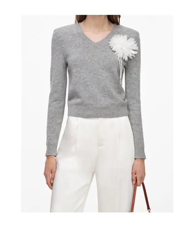 SELF-PORTRAIT Flower Wool Jumper